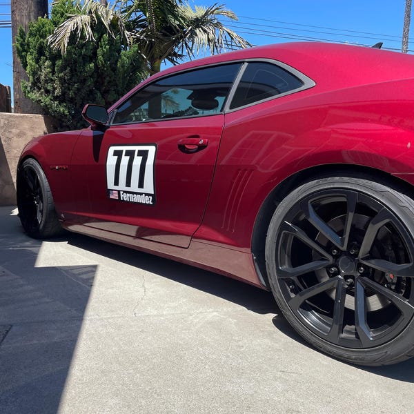 1 Piece Custom Autocross Car Racing Numbers Sticker Vinyl Race Magnet ...