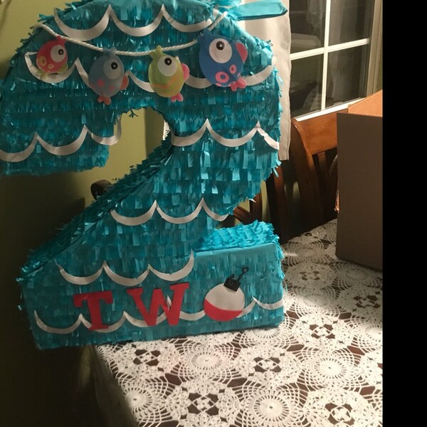 Sale! 20” Tall Number Two Pinata Fish Theme Second Birthday Gone ...