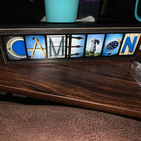 Custom Last Name Sign, Photo Letters Art, Personalized Home Decor, Last ...