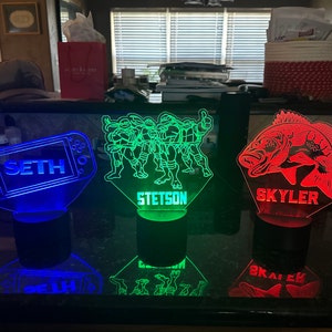 Personalized Sprint Racing Car Led Night Light, Personalized 16 Colors ...