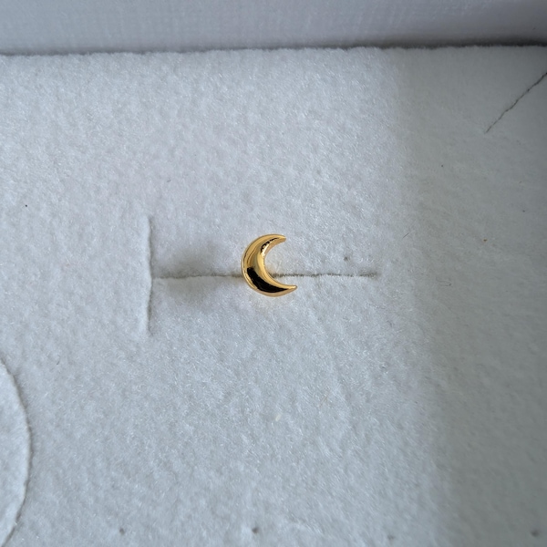 Tiny Moon Piercing * Helix Moon Piercing * Gold Conch Piercing ...