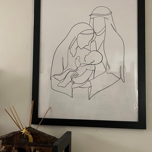 Follow Jesus Jesus Christ Line Art Christian Wall Art Religious Modern ...