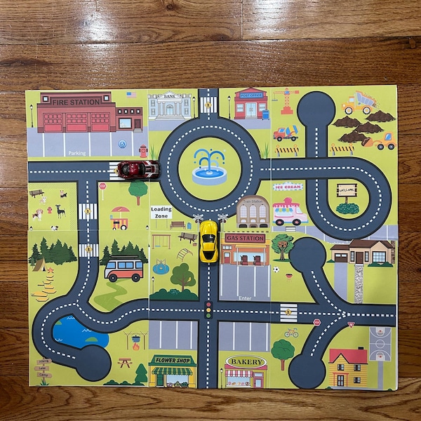 Car Play Mat Printable Set // Cars // Downloads // Roads // Printable ...