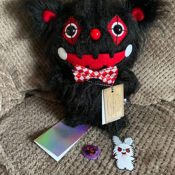 Satanic Scare Bear Plush Creepy Teddy Bear Occult Witchcraft Weird ...