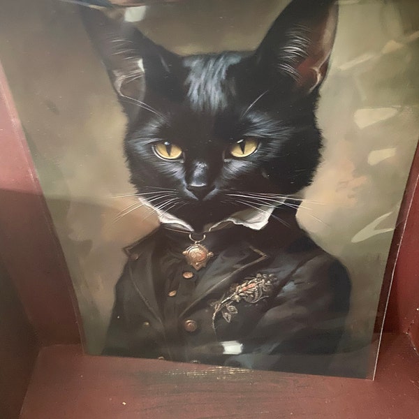 Victorian Cat Art Vintage Poster - Etsy