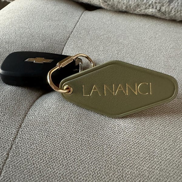 Embossed Diamond Leather Keychain name Luxury Key Chain FOB ...