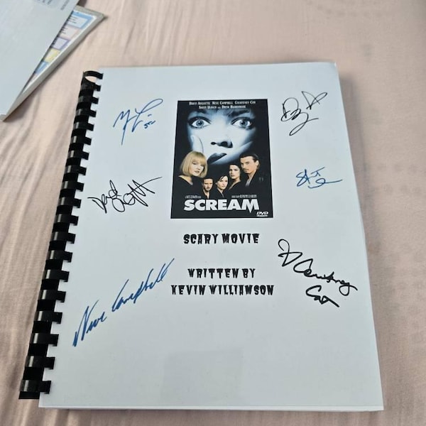 Scream 1 Movie Script Screenplay Gift for Film Buffs Gift for Movie ...