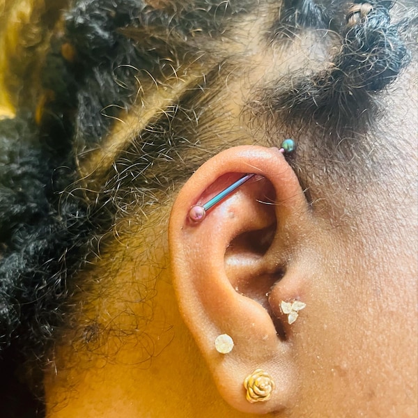 14G Floating Industrial Barbell - Titanium ASTM F136 - Internally ...