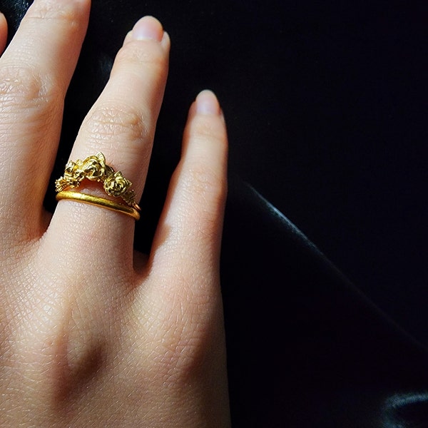 Cherry Blossom Ring, Sakura Ring – Silver/gold/rose Gold/white Gold ...