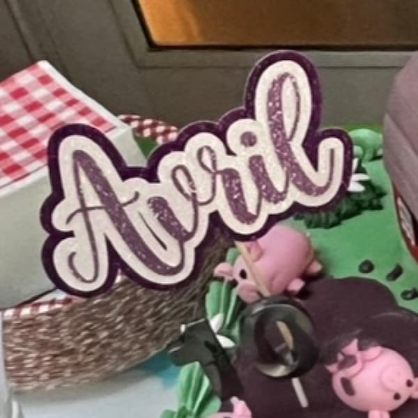 Any ONE Name Cake Topper, Birthday Cake Topper, Glitter Cake Topper ...