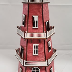 Lighthouse W/led Beacon Light Natural Wood Finish Model Lighthouse LED ...