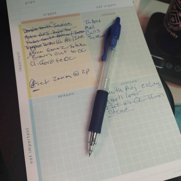 Priority Matrix Planner Notepad - Personalized | Minimalist Time ...