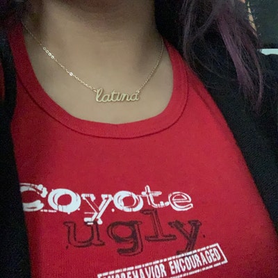 Latina Necklace, Latina Nameplate Necklace, Latina Old English Necklace ...