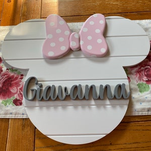 Minnie Name Sign Disney Nursery Sign - Etsy