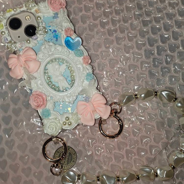 Gorgeous Colorful Baroque Decoden Phone Case, Glitter and Angel Decoden ...