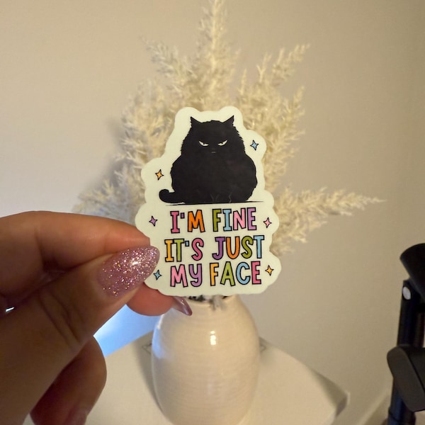 I'm Fine It's Just My Face || PNG, Transparent Background, Mental ...