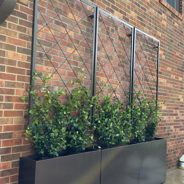 Urban Overlap Square Metal Trellis, Rust-proof Outdoor Trellis for ...