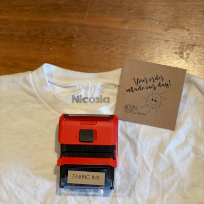 Kids Clothing Labels Stamp, Large Size, Fabric Ink, for Daycare or Camp ...