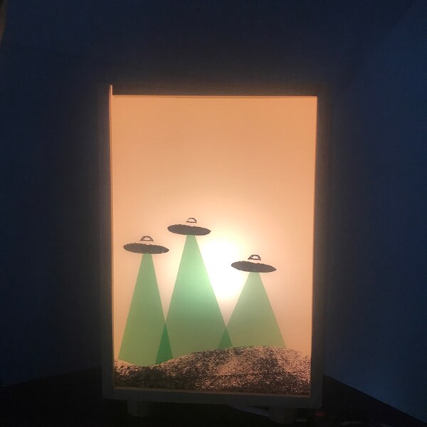 Light Box, Light Sign, Handmade Wooden Lamp, Bedside Table Lamp, Wall ...