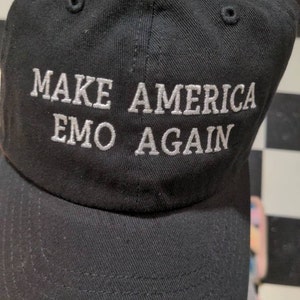 Make America Emo Again Hat Embroidered Baseball Dad Cap MAGA Hat, Emo ...