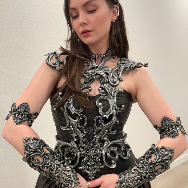 Gold Spine Metallic Latex Rubber Filigree Back Piece Armour Harness ...