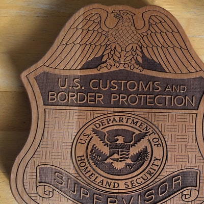 Personalized Wooden CBP Border Patrol Badge or Patch Plaque - Etsy
