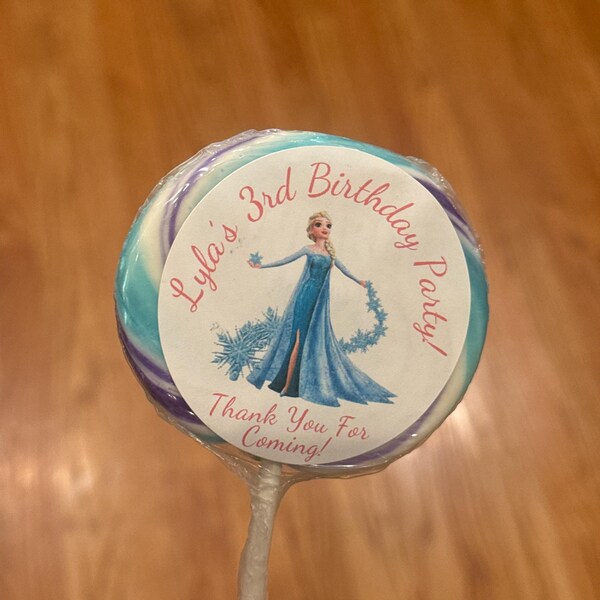 12 Personalized Frozen Birthday Party Stickers Favors Labels Tags 2.5 ...