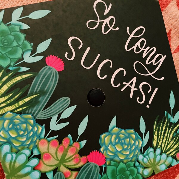 Grad Cap Topper Graduation Gift Tassel Custom Quote Decoration ...