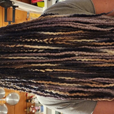 23-27 20/40 DE Wool Dreads Fall Set Dreadlocks Extensions Ombre ...