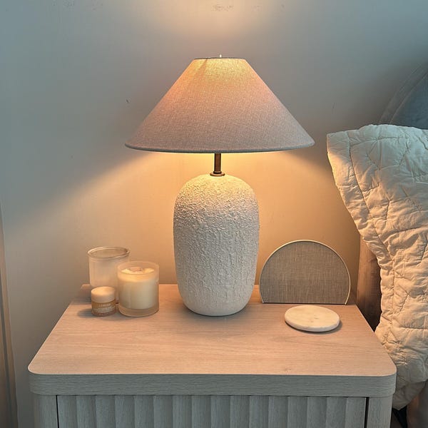 White Linen Textured Conical Lampshade Large Lamp Shade Nordic Boho ...