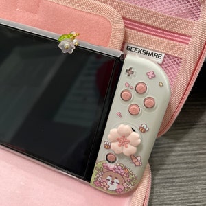 Pink Flower and Green Leaf Charm, Lily of the Valley Phone Charm With ...