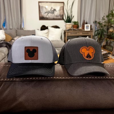 Personalized Father/son Matching Leather Patch Hat Father Son Hats ...