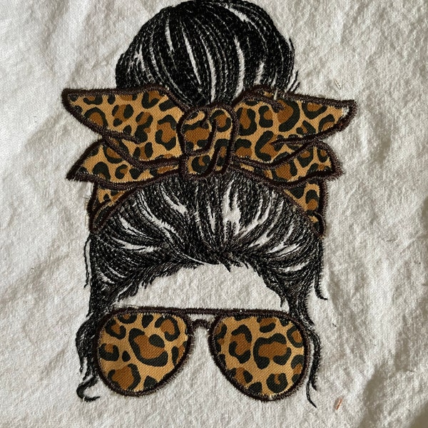 Messy Bun Mom Applique Embroidery Design, 5 Sizes, Instant Download - Etsy