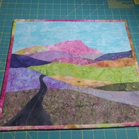 Easy Landscape Art Quilt Pattern Tutorial : Moon Over the Mountains ...