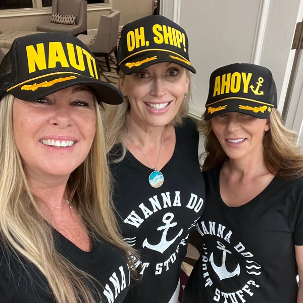 Nautical Trucker Hats Boat Hats Nautical Party Hats Captain Hats - Etsy