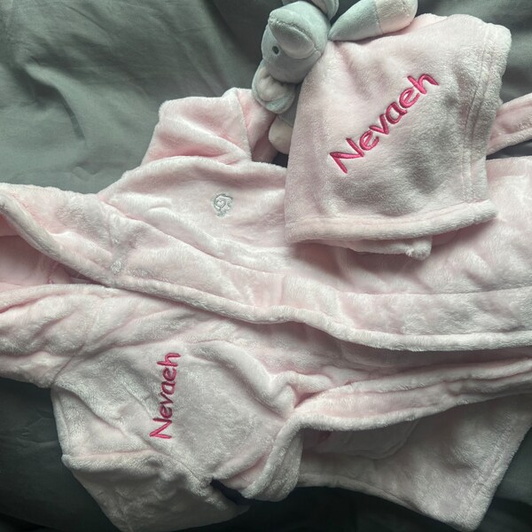 Personalised Embroidered Towelling Robe 500 GSM 100% Egyptian Cotton ...