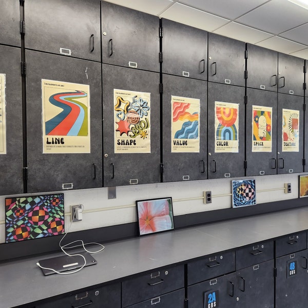 Retro Principles of Art Poster Set - Etsy