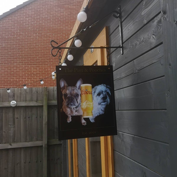 Premium Personalised Hanging Pub Sign for Home Bar or Man Cave! - Etsy UK