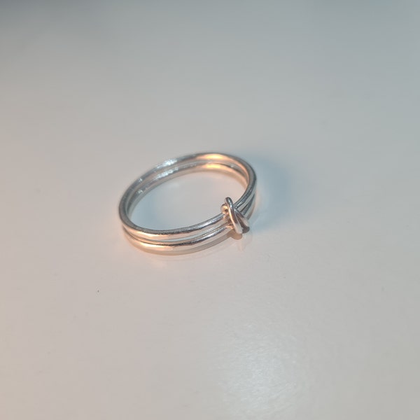 Sterling Silver Double Fidget Ring, Double Spinner Ring, Anxiety Ring ...