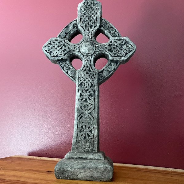 Solid Rock Stoneworks Cross on Base- Preaged - Etsy