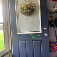 Front Door Name Decal, Name Decal for Door, Door Name Decals, Vinyl ...