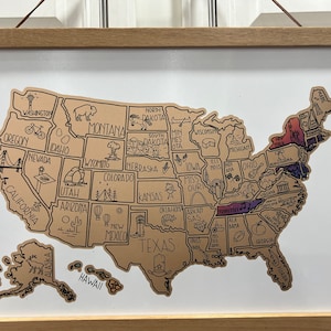 50 States Scratch Off, US State Scratch off Map, United States Travel ...