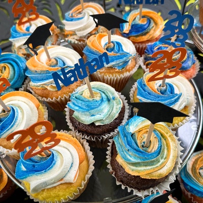 Graduation Cupcake Toppers, Graduation Decorations, Graduation Party ...