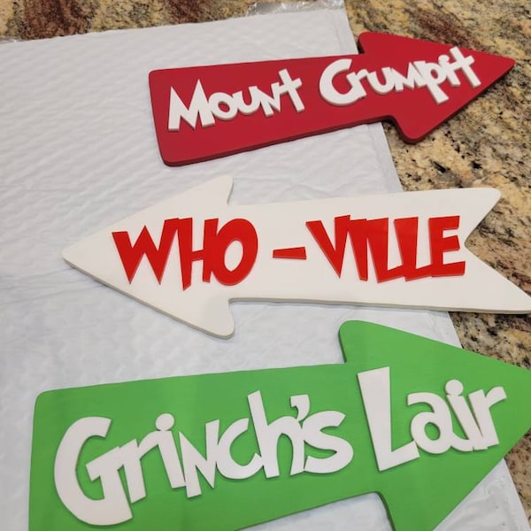 Grinch Arrow Sign, Whoville, Mt. Crumpit, Grinch's Lair, Grinch ...
