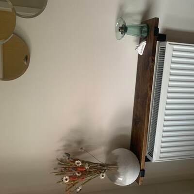 Solid Wood Radiator Shelf With Brackets Rustic Narrow Shelf - Etsy UK