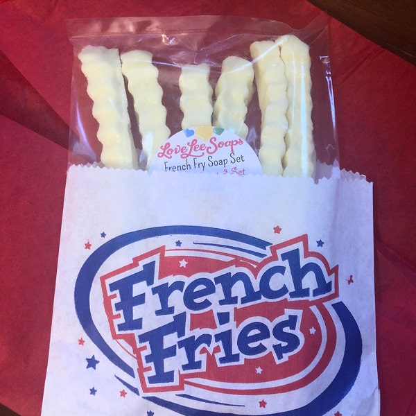 French Fry Soap Set: Lemon Scented Novelty Soap Fries, Gag Gift - Etsy