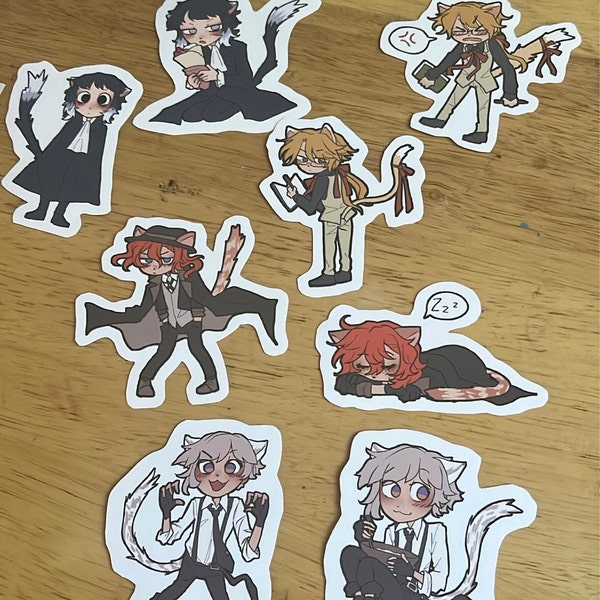 Bungou Stray Catboy Vinyl Stickers - Etsy