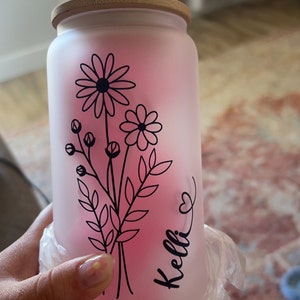 Personalized Iced Coffee Cup Bridesmaid Proposal 16oz Glass - Etsy
