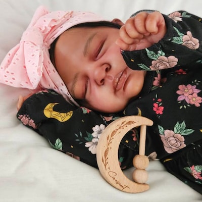 Custom Wooden Moon Baby Rattle - Etsy