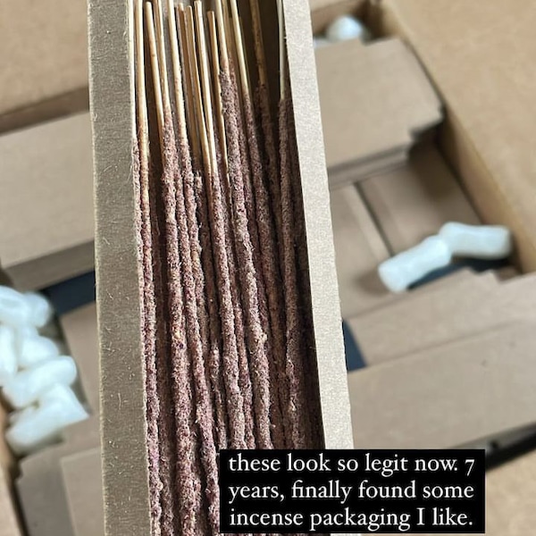 Incense Box 11" Length Packaging Empty Match Book Style, Elegant ...